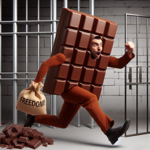 free-from-chocolate-bar-escaping-from-a-prison-cell | Mr Popples Chocolate